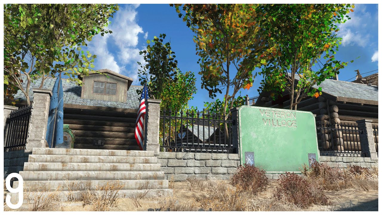 Fallout 4 Settlement Builds #9 | Cluttering The Castle: Veteran Village ...