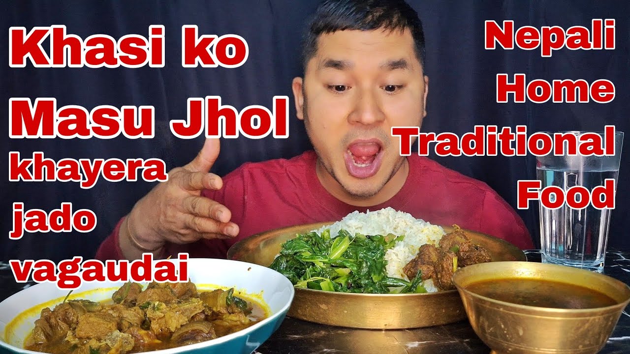Khasi ko Masu khayera Jado vagaune Tarika Goat Meat Mukbang ...