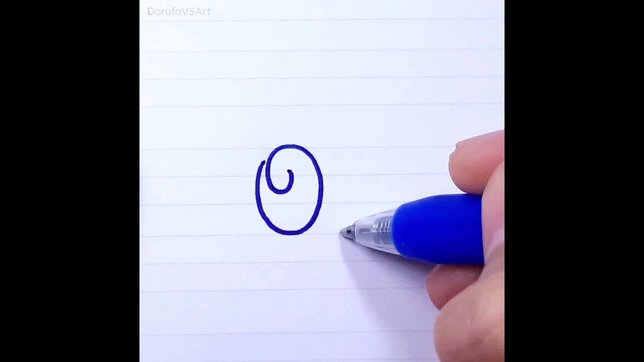 How to Write Letter O o in Cursive Writing for Beginners | French ...