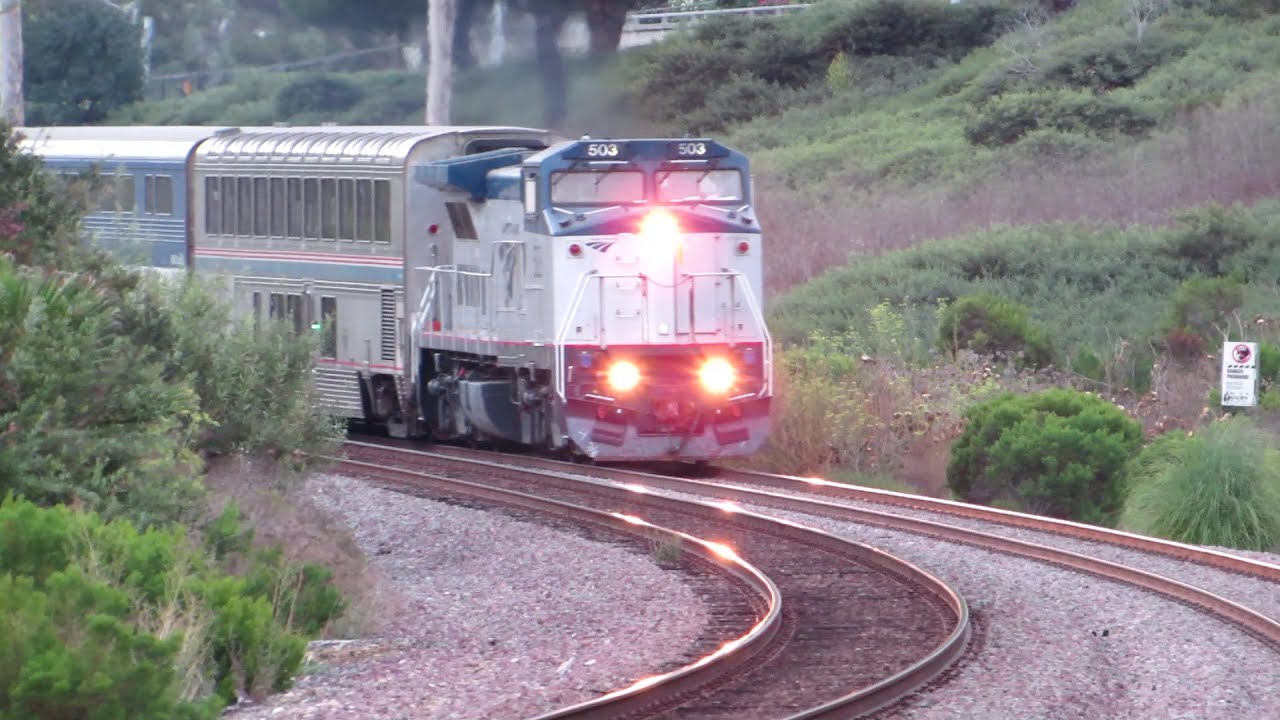 Amtrak 503 Locomotive on SB Train 580 & NB Train 591 thru CP Rose on 08/18/24 - YouTube