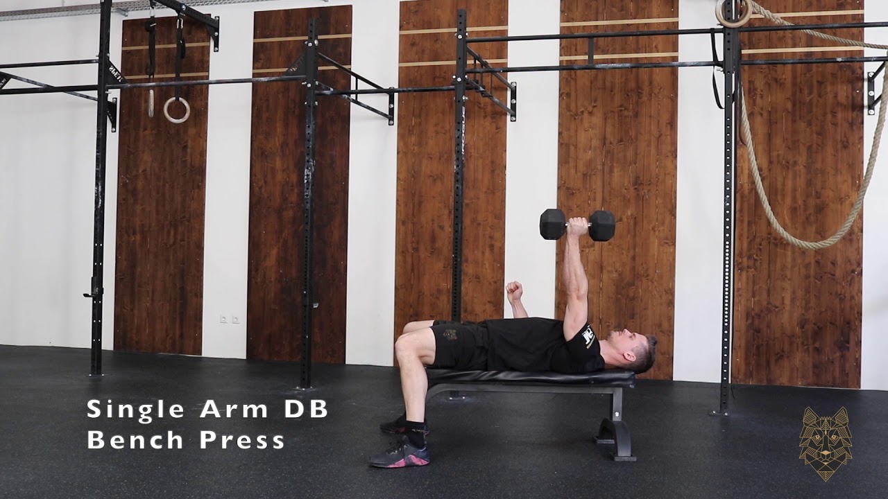 Single Arm Dumbbell Bench Press - YouTube