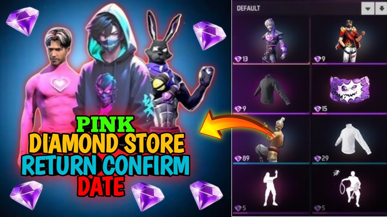 ফাইনালি Pink Diamond Store Return আসছে😱😱Confirm Update | FF Pink ...