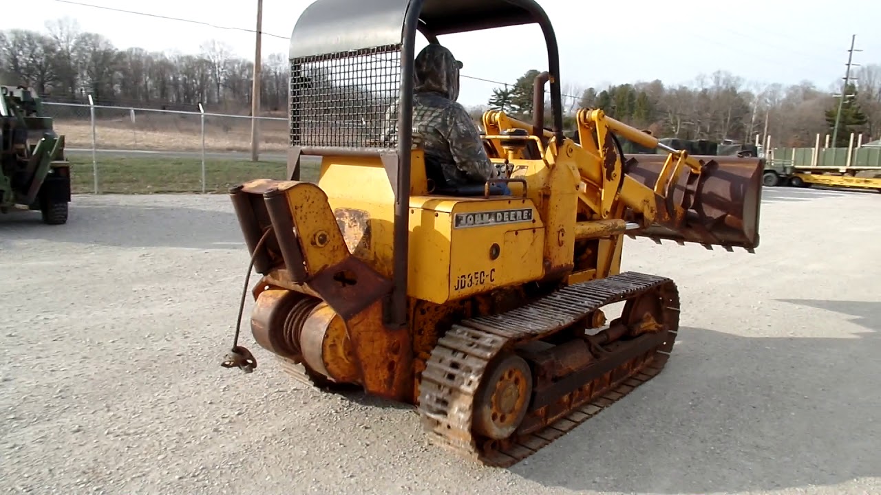 1986 John Deere 350C Track Loader with Winch C&C Equipment - YouTube