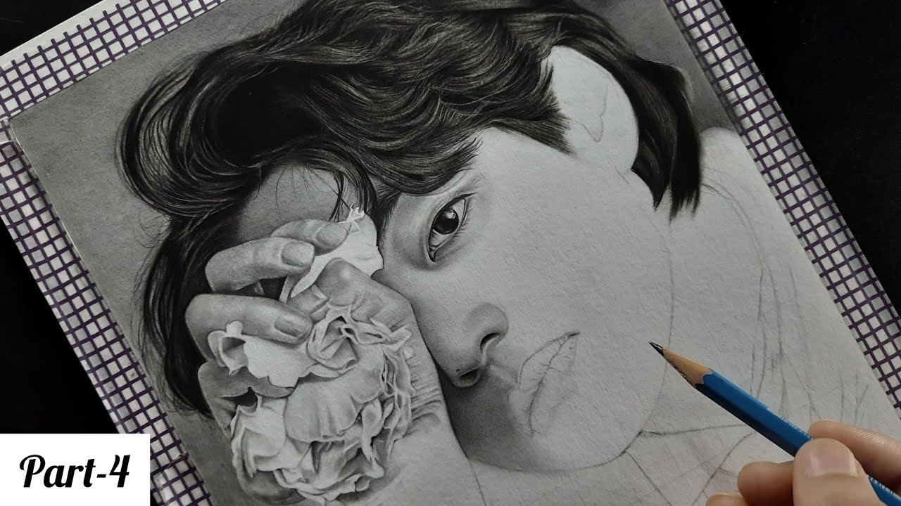 How to Shade Smooth Eye & Nose | BTS V Drawing (Part- 4) - YouTube
