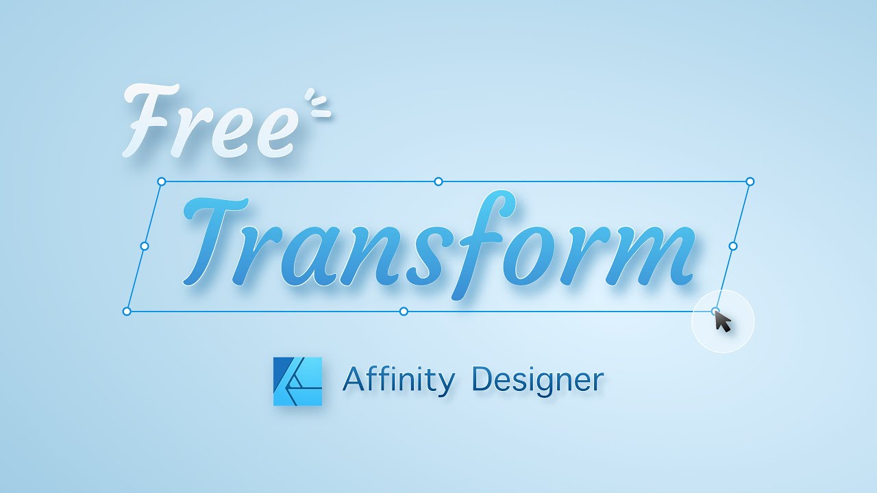 การปรับ Perspective ให้กับงานด้วย Free Transform บน Affinity Designer iPad Pro - YouTube