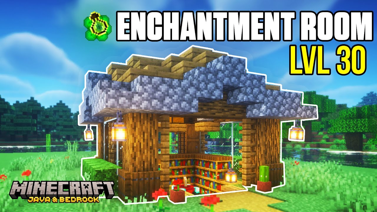 EASY Level 30 Enchantment Room in Minecraft! (Survival Tutorial ...