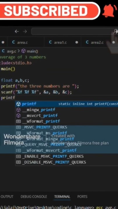 Write a program/code to calculate average of three numbers in c language #c #coding #programming ...
