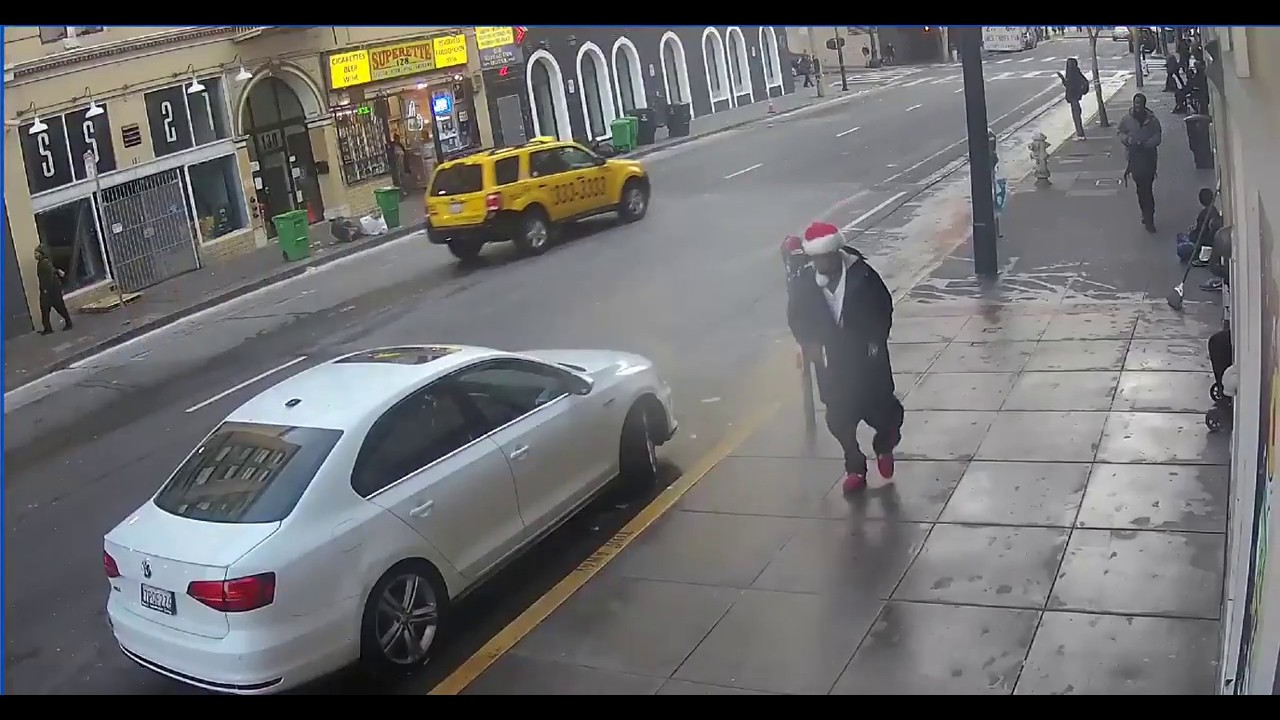 SF Santa hat shooting - YouTube