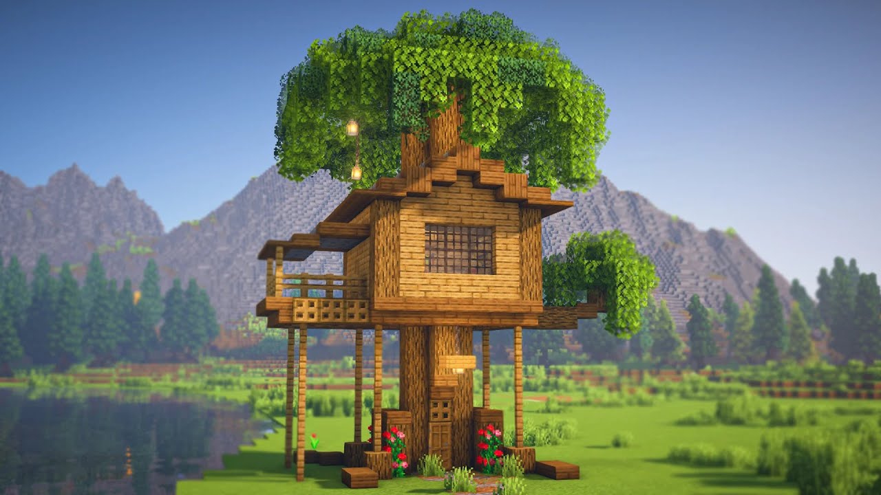 The Ultimate Minecraft Treehouse Build! - YouTube