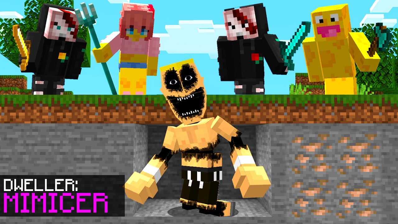 CAZADORES vs DanoMC Modo DWELLER en Minecraft! - YouTube