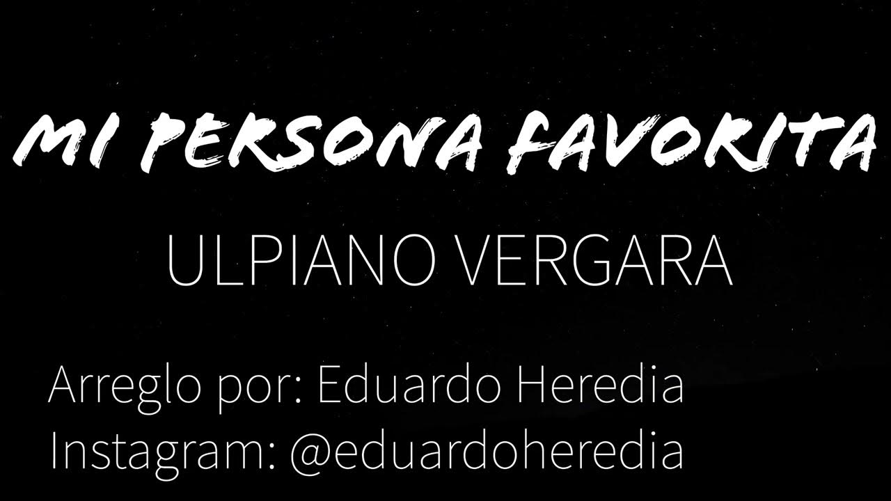 Mi persona favorita - YouTube