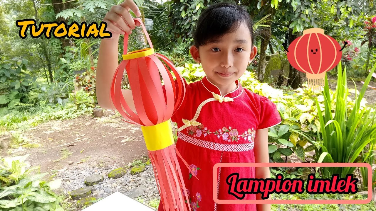 Tutorial cara membuat lampion imlek dari kertas origami | mudah - YouTube