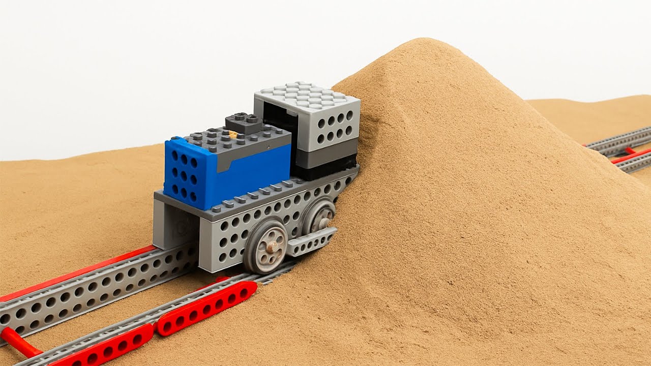 Epic LEGO Train Conquers Sand Dune & Crashes Obstacles | Smart Lego ...