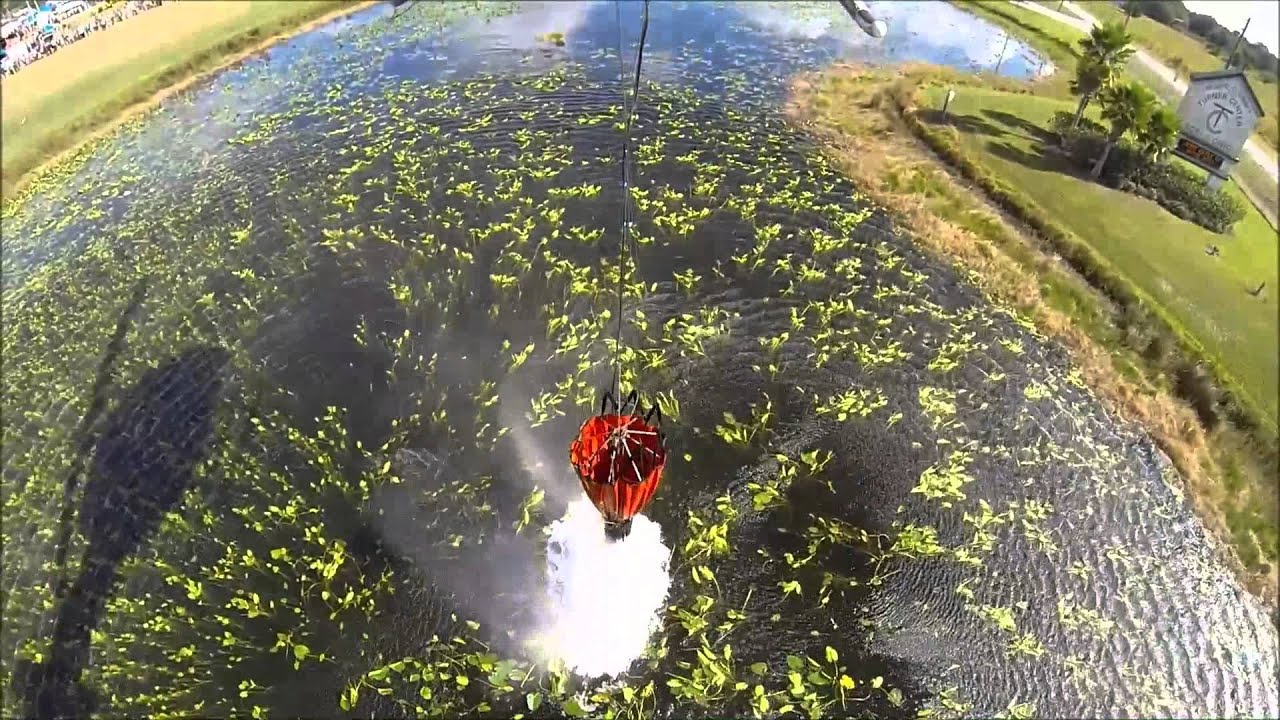 Florida Forest Service Super Huey Helicopter Water Drop - YouTube