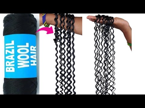How turns Brazil wool into Curly |Easy method ever - YouTube