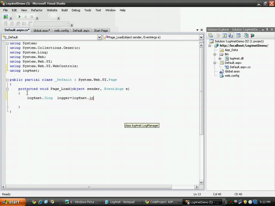 Log4net By Sashidhar Youtube