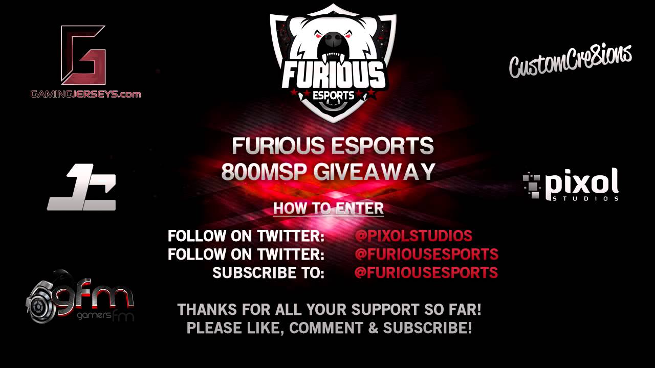 Furious eSports - 800 MSP Giveaway! - YouTube