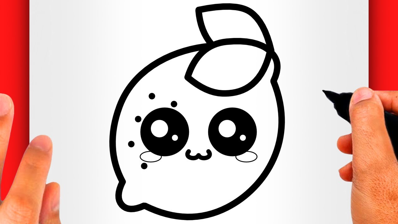 HOW TO DRAW A LEMON (EASY) - Cute Lemon Drawing (EASY) - YouTube