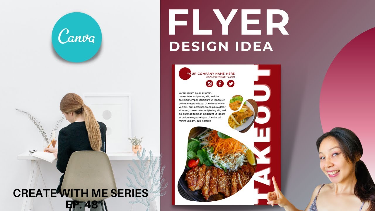 CREATE WITH ME - EASY MINIMALIST CANVA POSTER DESIGN TUTORIAL FOR ...