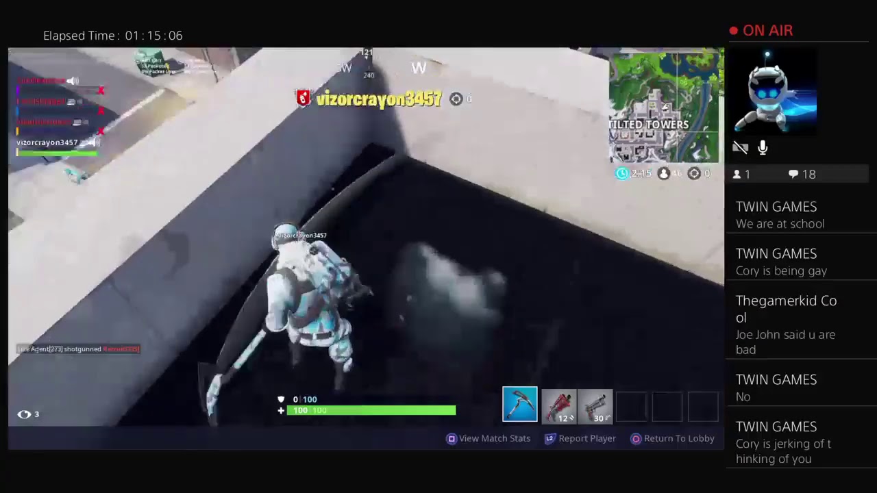 Playing fortine - YouTube