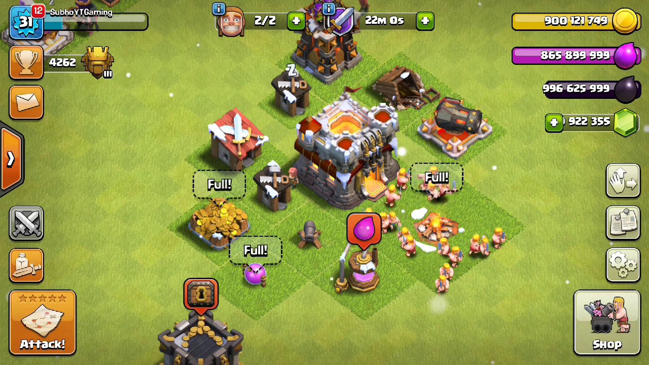 Clash Of Clans/ Max you Town Hall 1 From Town Hall 11. In just 5 min ...