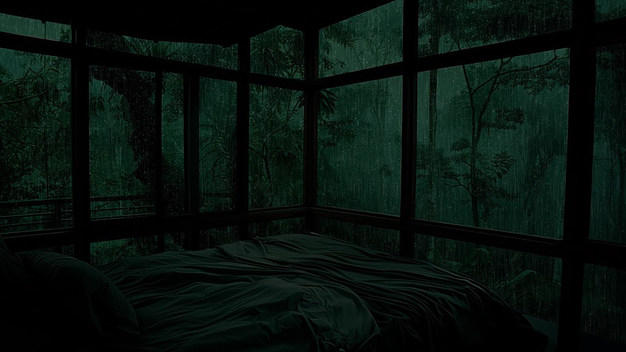 Nature's Tranquil Touch | Rain Sounds In A Wooden House | Aid Sleep ...