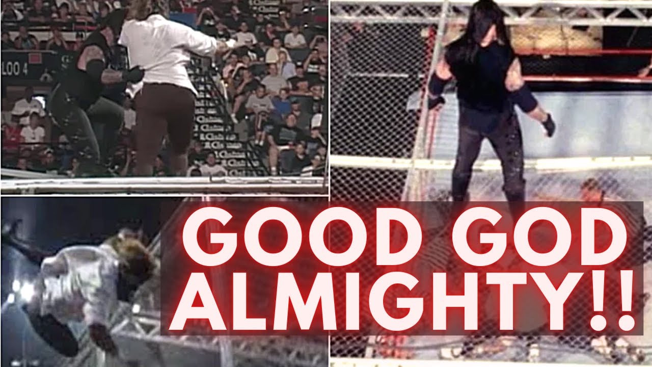 Hell in a Cell,1998: Good God Almighty😱Mankind vs The Undertaker - 16ft ...