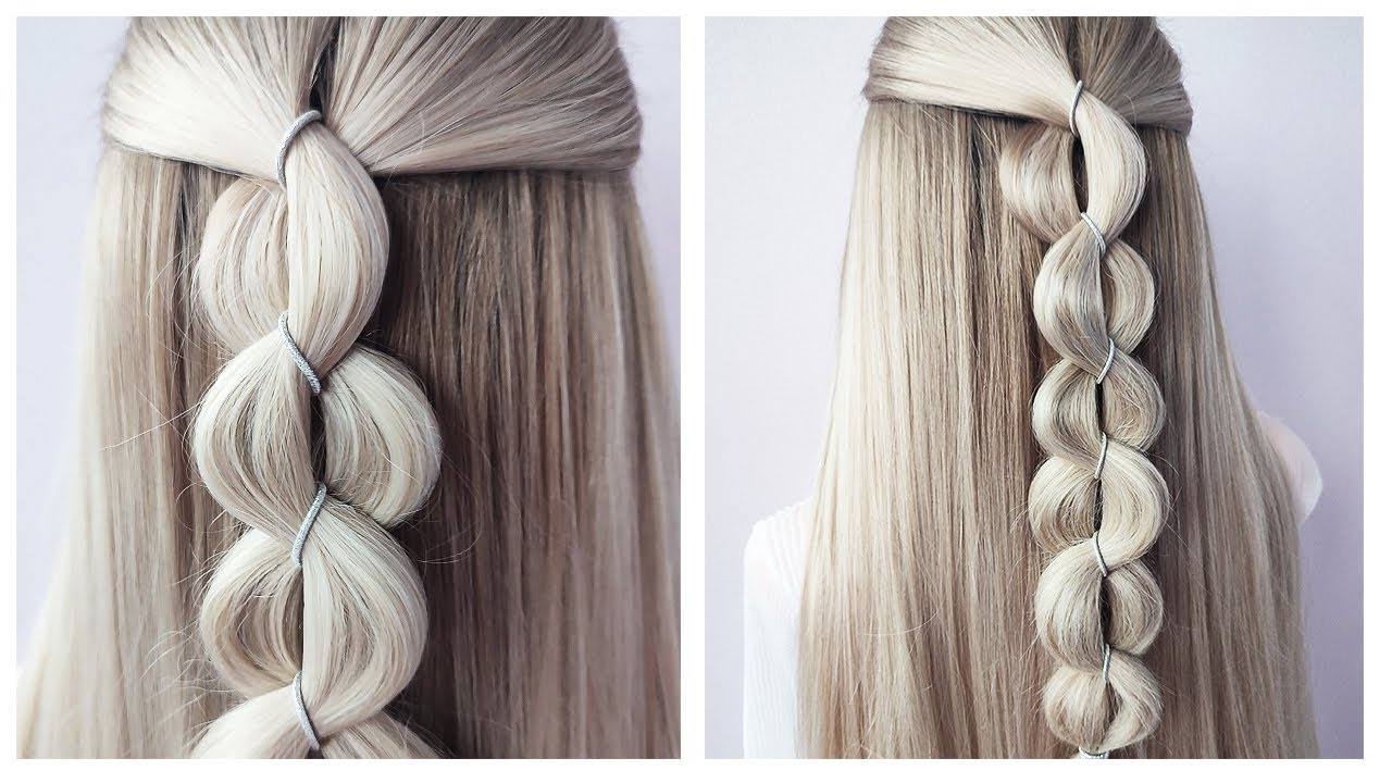 Charming Chain Hairstyle for Party Wear ️ Open Hairstyle for Girls ️ ...