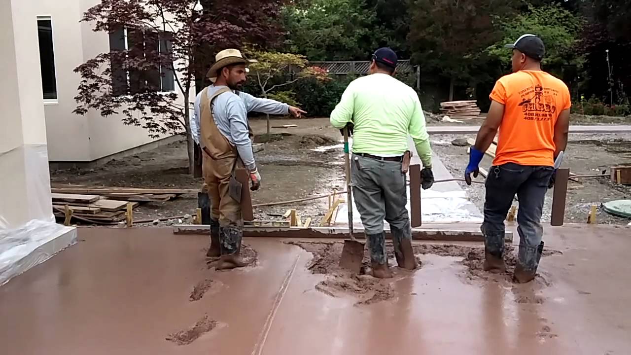 Veterans concrete,...directional slope rodding - YouTube
