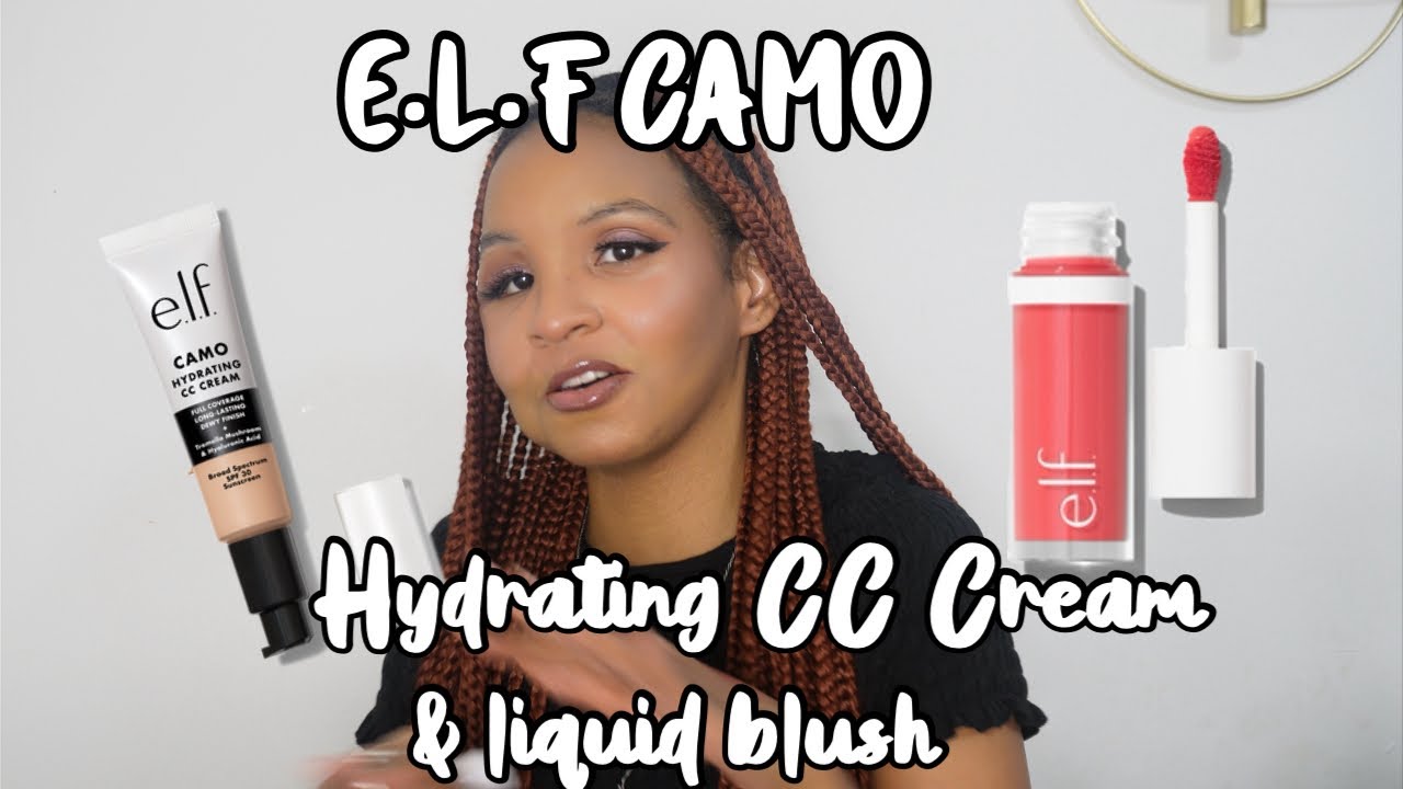 *NEW* ELF CAMO HYDRATING CC CREAM FOUNDATION & LIQUID BLUSH WEAR TEST ...