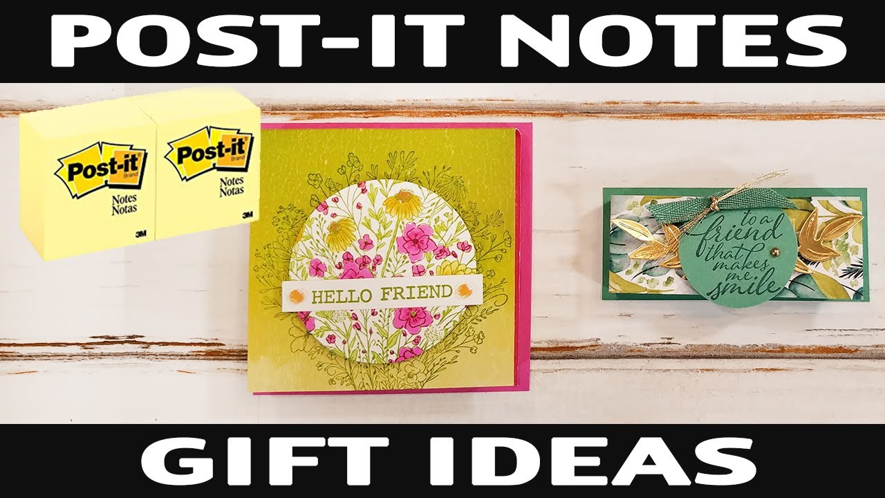 Stamping Jill - Post-It Notes Gift Ideas - YouTube