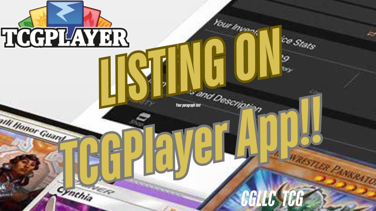 1st Listings on TCGPlayer app - YouTube