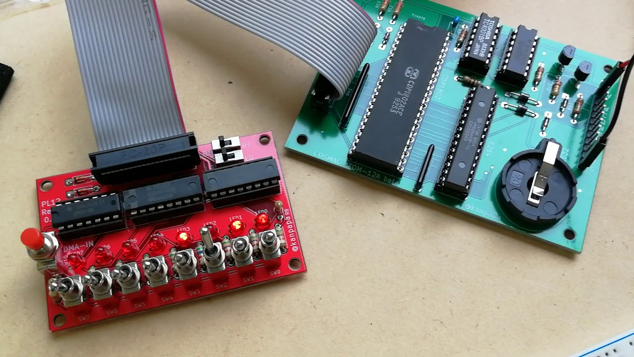 RCA CDP1802 COSMACを動かしてみた(6) 基板動作編 - YouTube