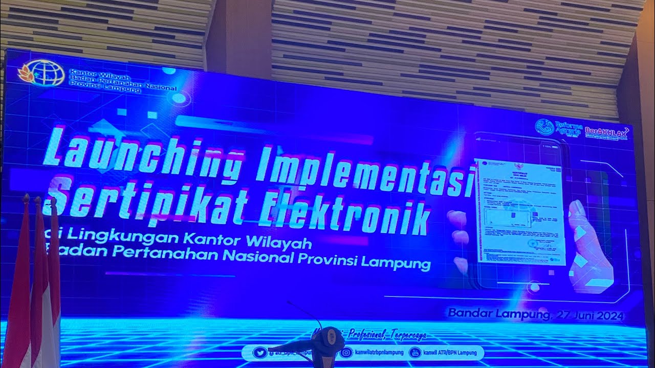 Launching Implementasi Sertipikat Elektroni - YouTube