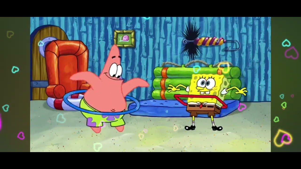Patrick and SpongeBob doing the hula loop ️ full version. - YouTube