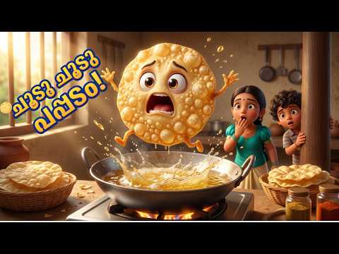 പപ്പടം പാട്ട് | Pappadam Song for Kids | 3D Malayalam Cartoon Kids Songs