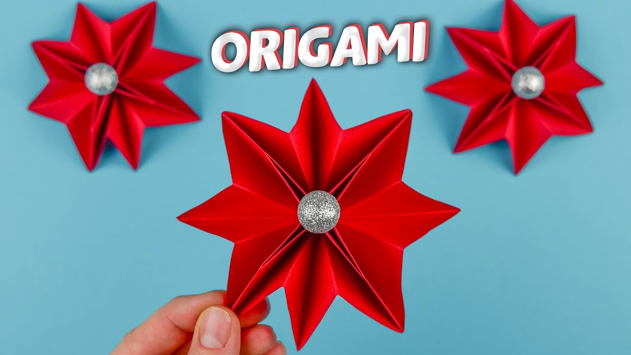 Origami Snowflake ️ How to Make Paper Snowflake 🎄 Easy Paper Crafts ...