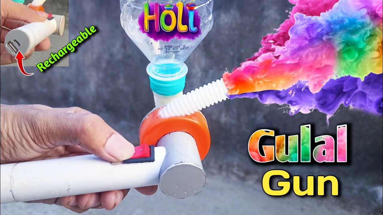 How To Make Holi gulal Gun at Home | Gulal gun | Holi Special 2025 ...