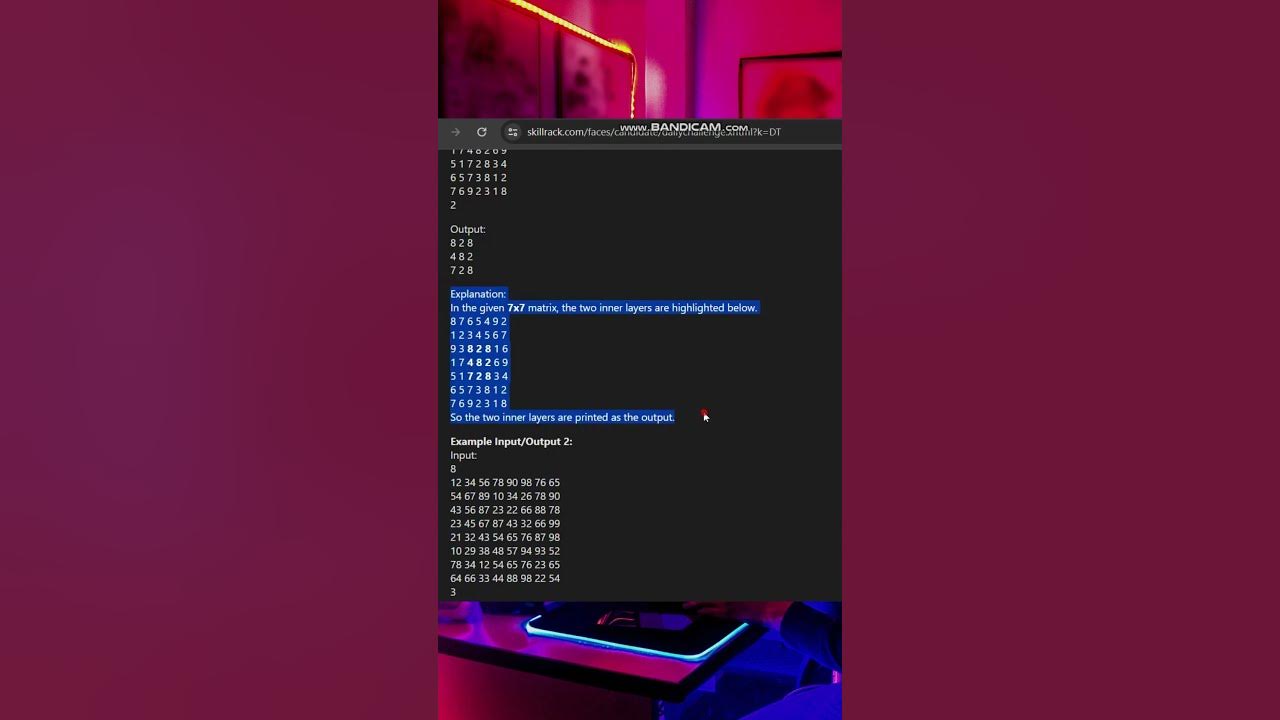 Skillracktodaysdailytest Print X Inner Layer 21122023 Coding Skillrack Youtube