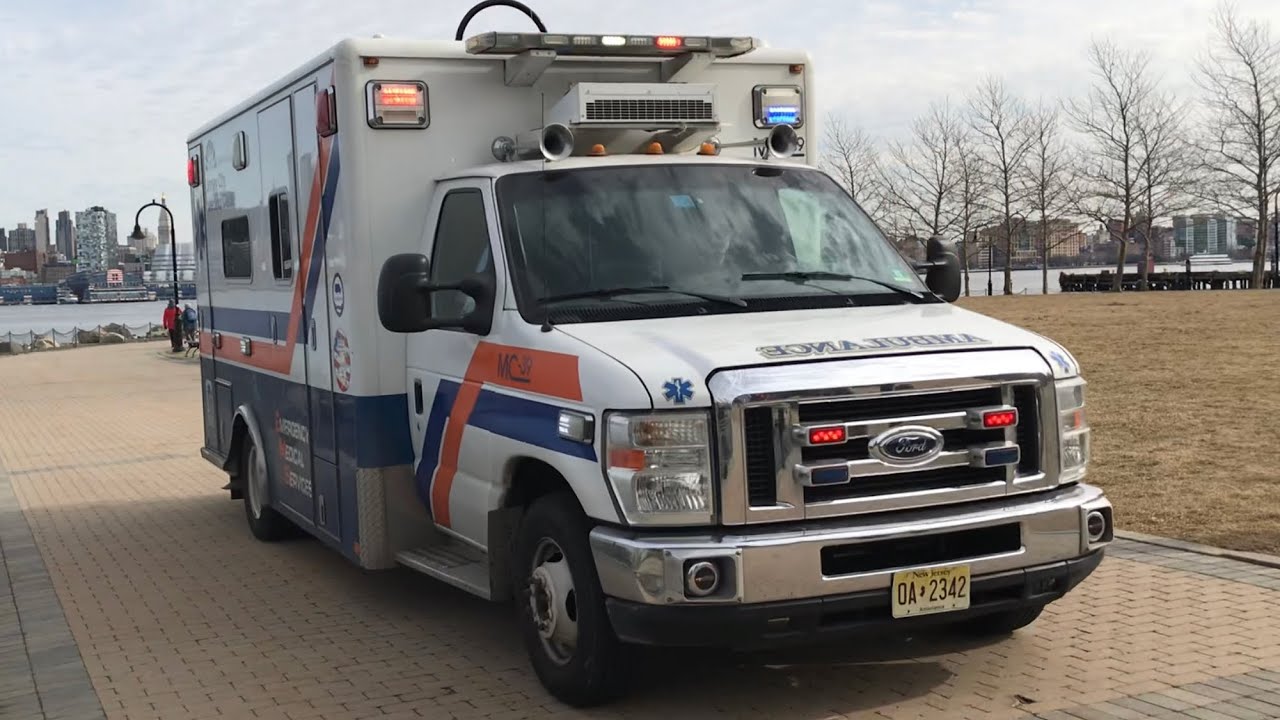 JERSEY CITY MEDICAL CENTER EMS AMBULANCE RESPONDING ON THE WATERFRONT ...