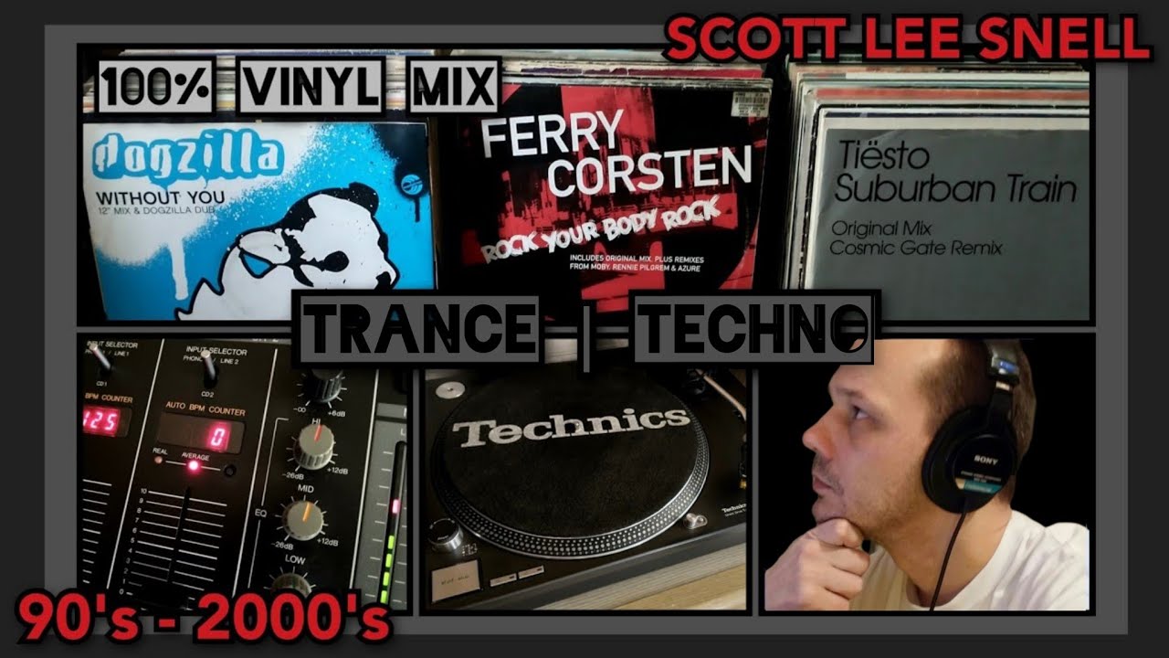 💯% Vinyl DJ Mix - Trance | Techno (90's 2000's) Technics SL1210 - YouTube