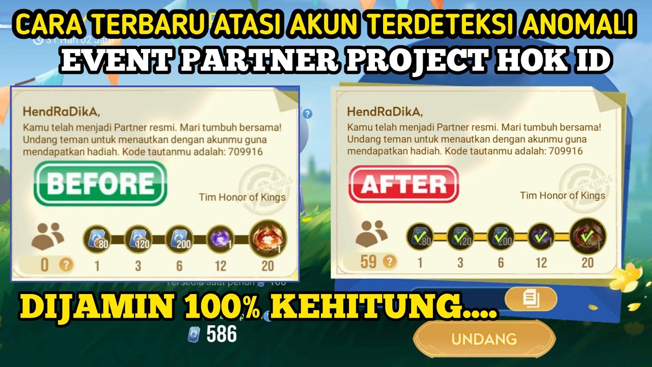 CARA TERBARU ATASI AKUN TERDETEKSI ANOMALI EVENT PARTNER PROJECT HOK ID ...