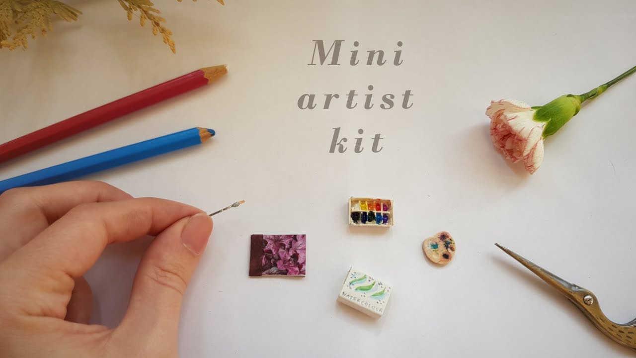Miniature artist kit - how to make mini paints, easy tutorial. Pintura ...