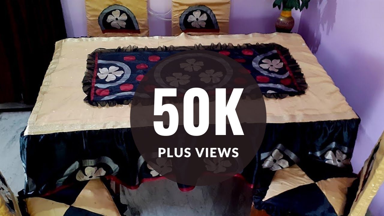 Best use of old saree to convert it into dinning table cover - YouTube