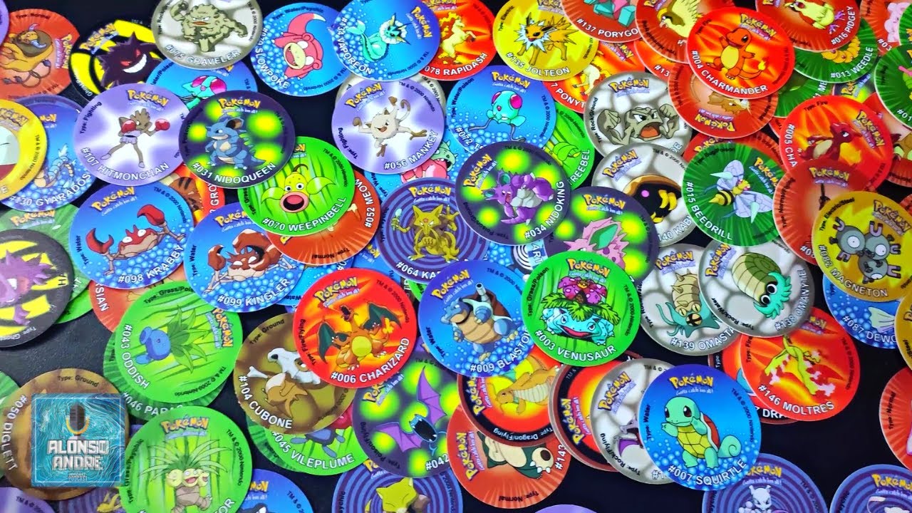 Todos los Taps o Tazos Pokemon unbonxing - YouTube