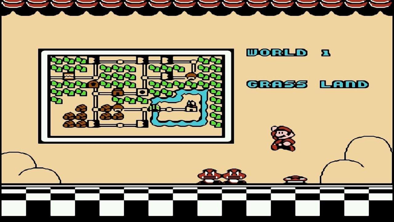 Super Mario Bros. 3 (NES) - World 1 - Grass Land (Nintendo ...