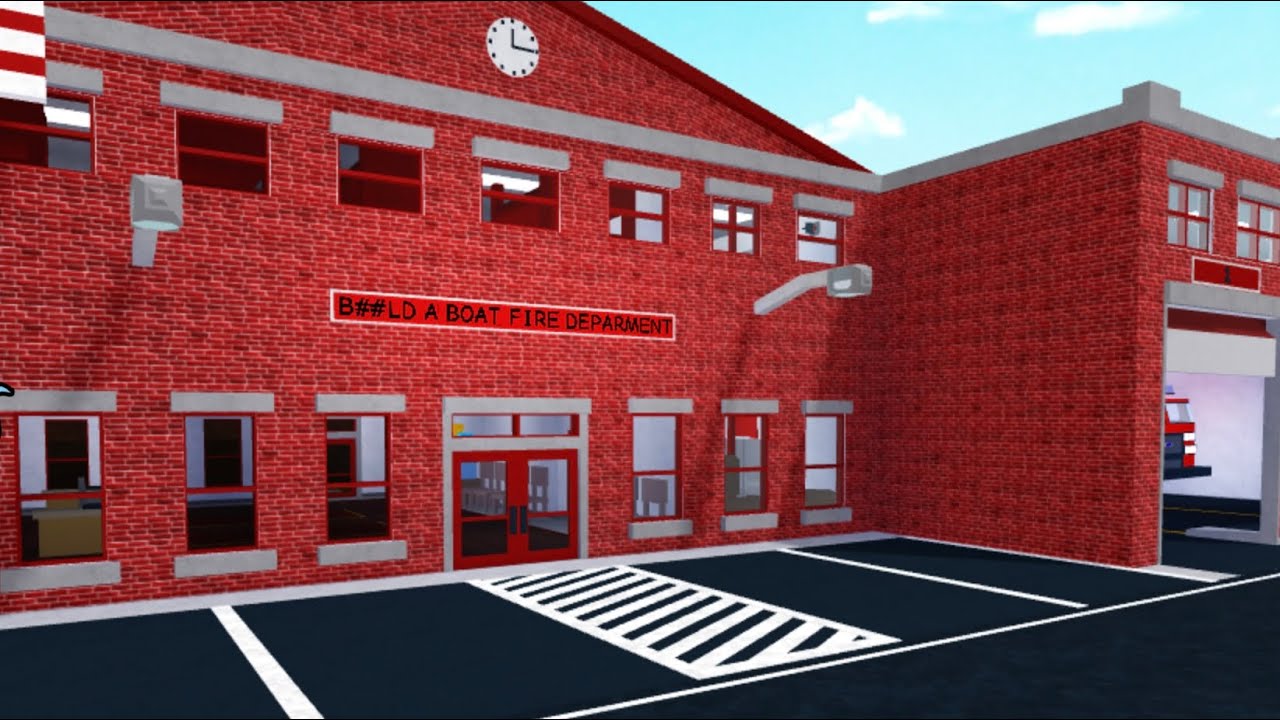 I made my first fire station in build a boat fore treasure Roblox - YouTube