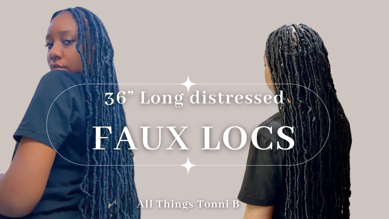 EASY AND AFFORDABLE LONG DISTRESSED FAUX LOCS | DIY FAUX LOCS IN 2025 ...