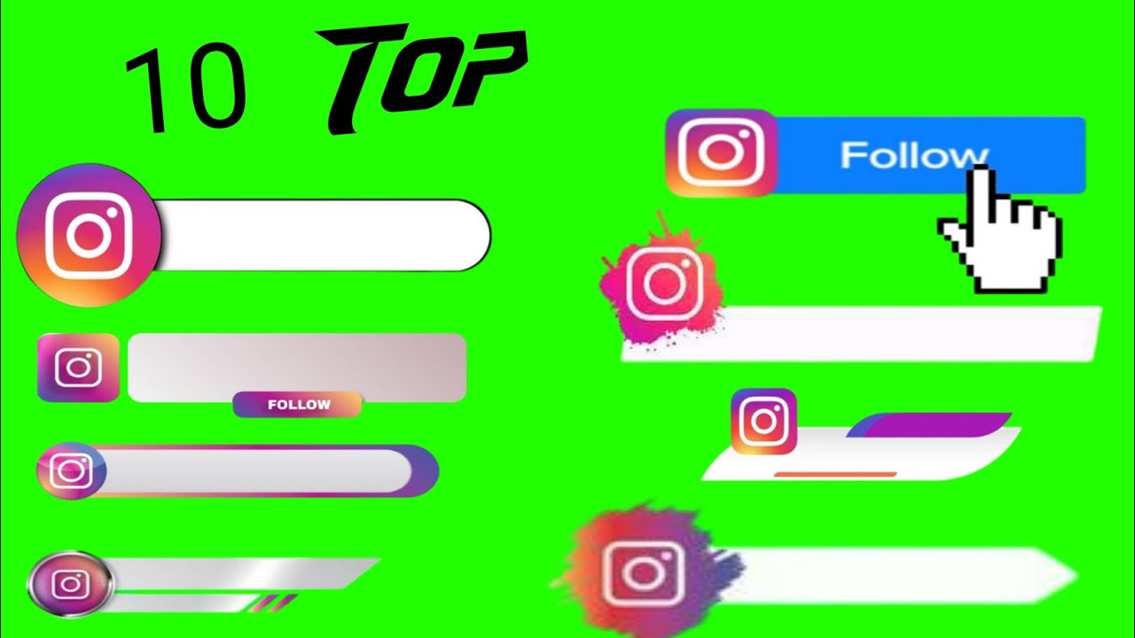 Instagram follow animation green screen no copyright।।instagram follow ...