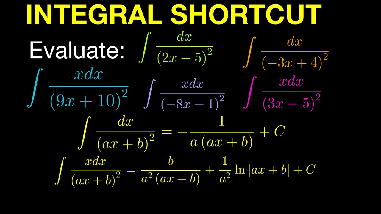 Integral Shortcut 7 (Integral Calculus) - YouTube